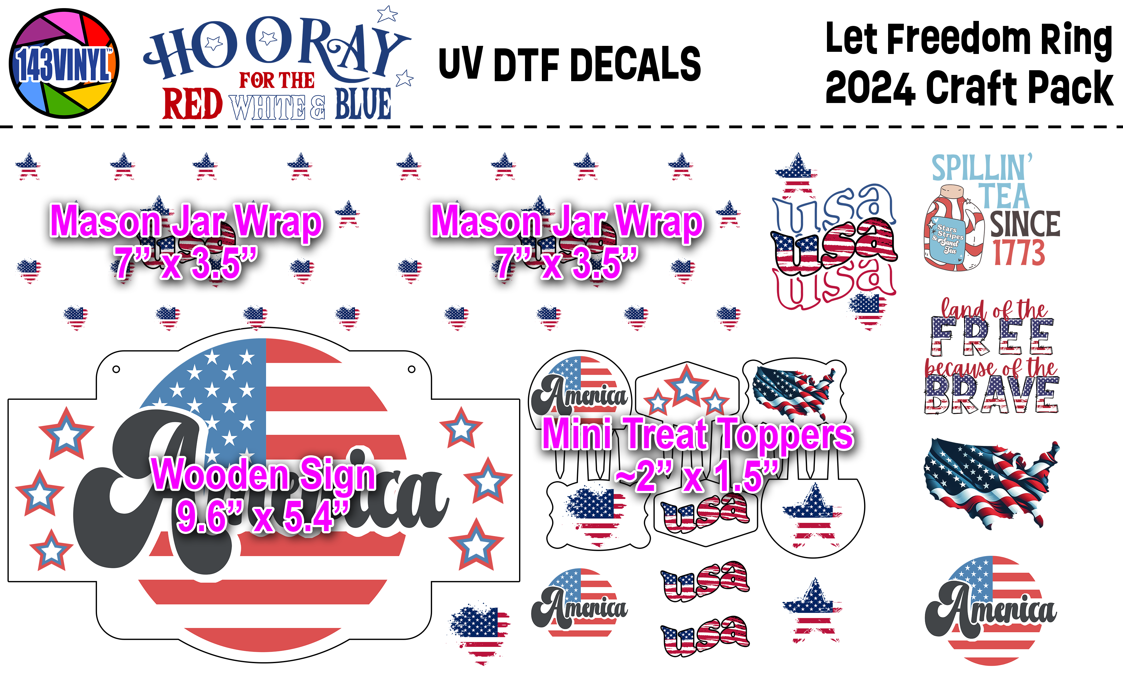 Craft Packs - Hooray for the Red White and Blue