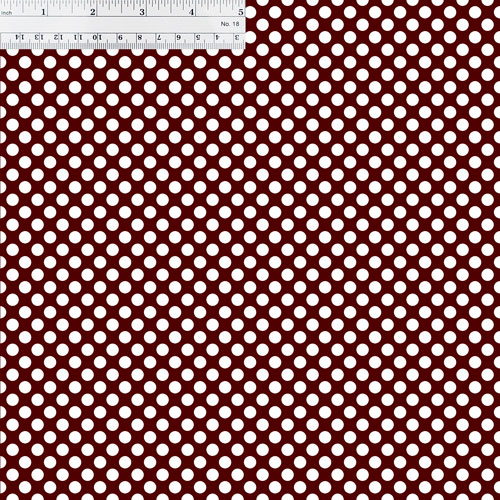 Printed HTV Maroon and White Polka Dots Print 12" x 15" Sheet