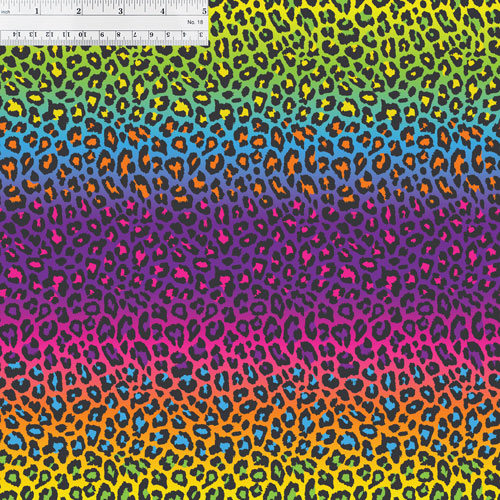 Printed HTV - 90's Rainbow Leopard - 12" x 15"